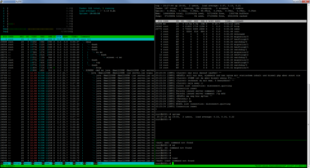 Linux: Split Screen in screen oder tmux - [blog@kernstock.net]$